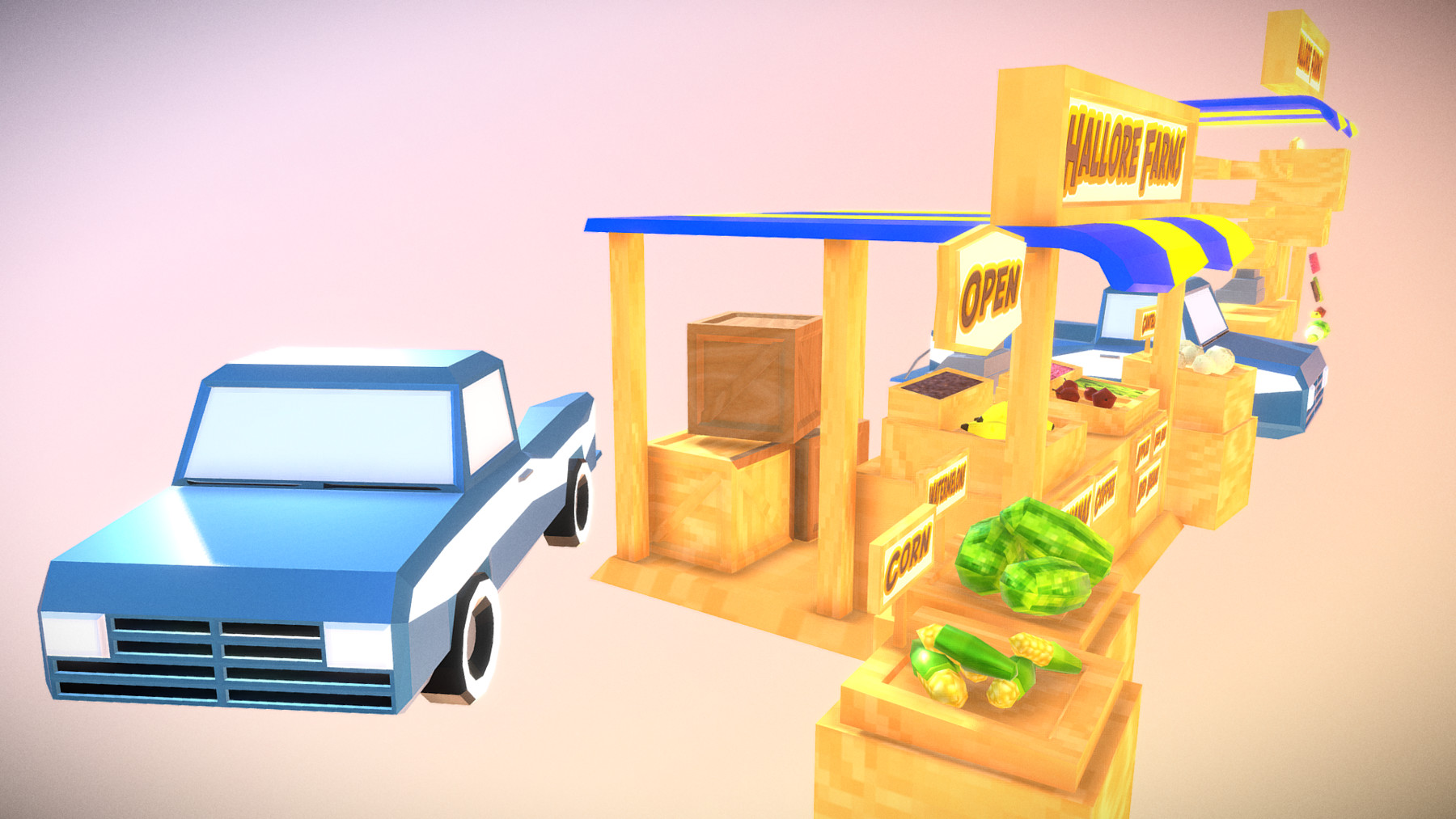 ArtStation - Modular Farmers Market Stall | Resources