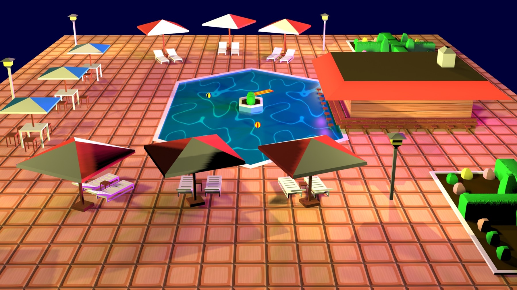 ArtStation - Pool Cartoon Lowpoly | Resources