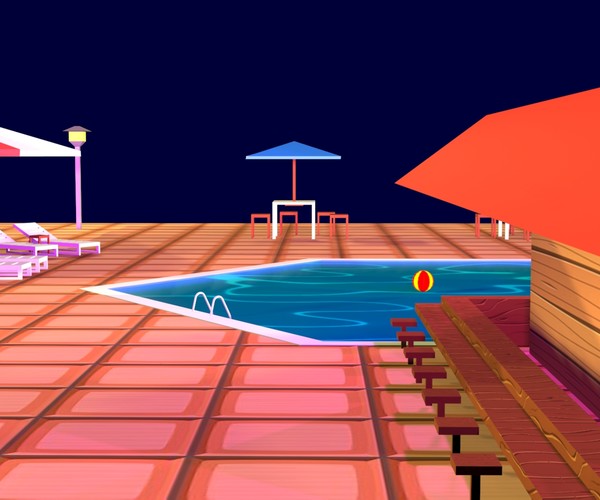 ArtStation - Pool Cartoon Lowpoly | Resources