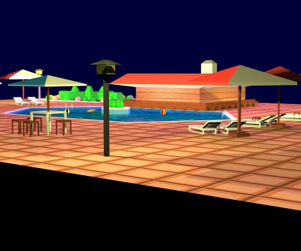 ArtStation - Pool Cartoon Lowpoly | Resources