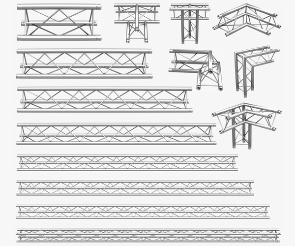 ArtStation - Mini Triangular Truss Collection - 14 PCS Modular | Resources