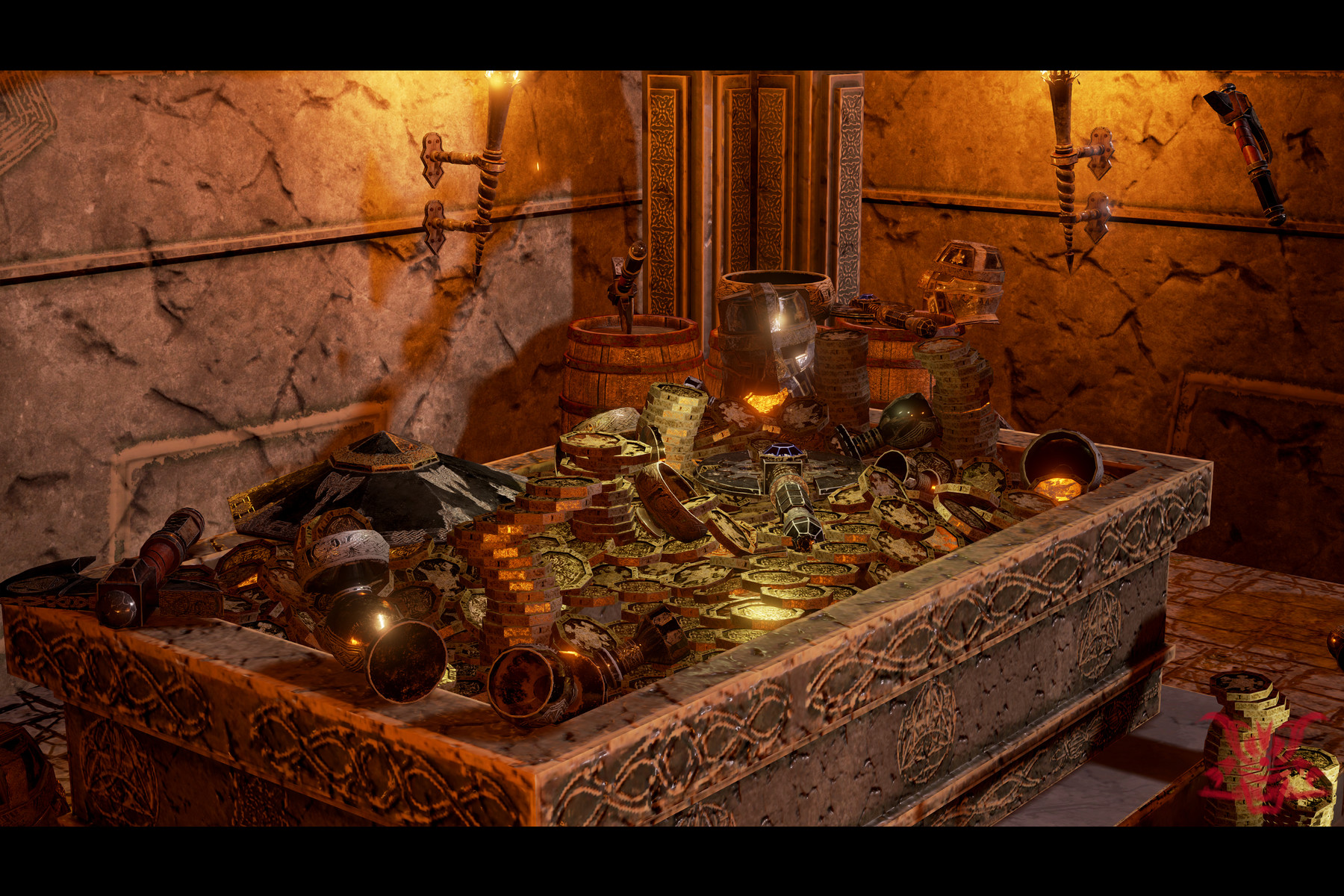 ArtStation - Medieval Fantasy Dwarf Treasure Room | Game Assets