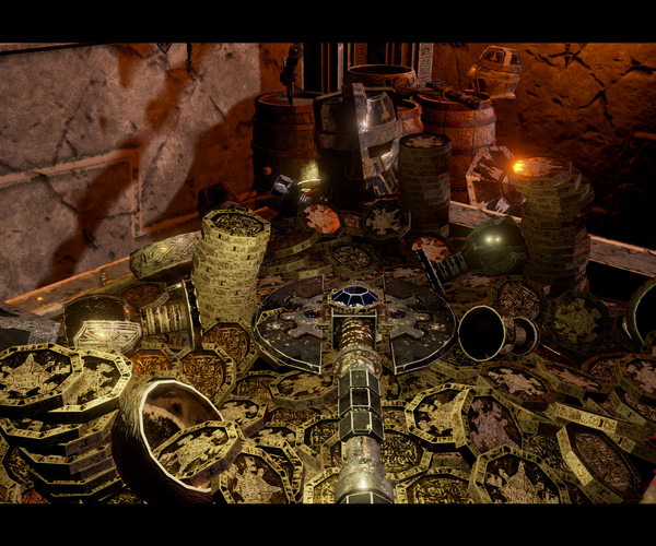 ArtStation - Medieval Fantasy Dwarf Treasure Room | Game Assets