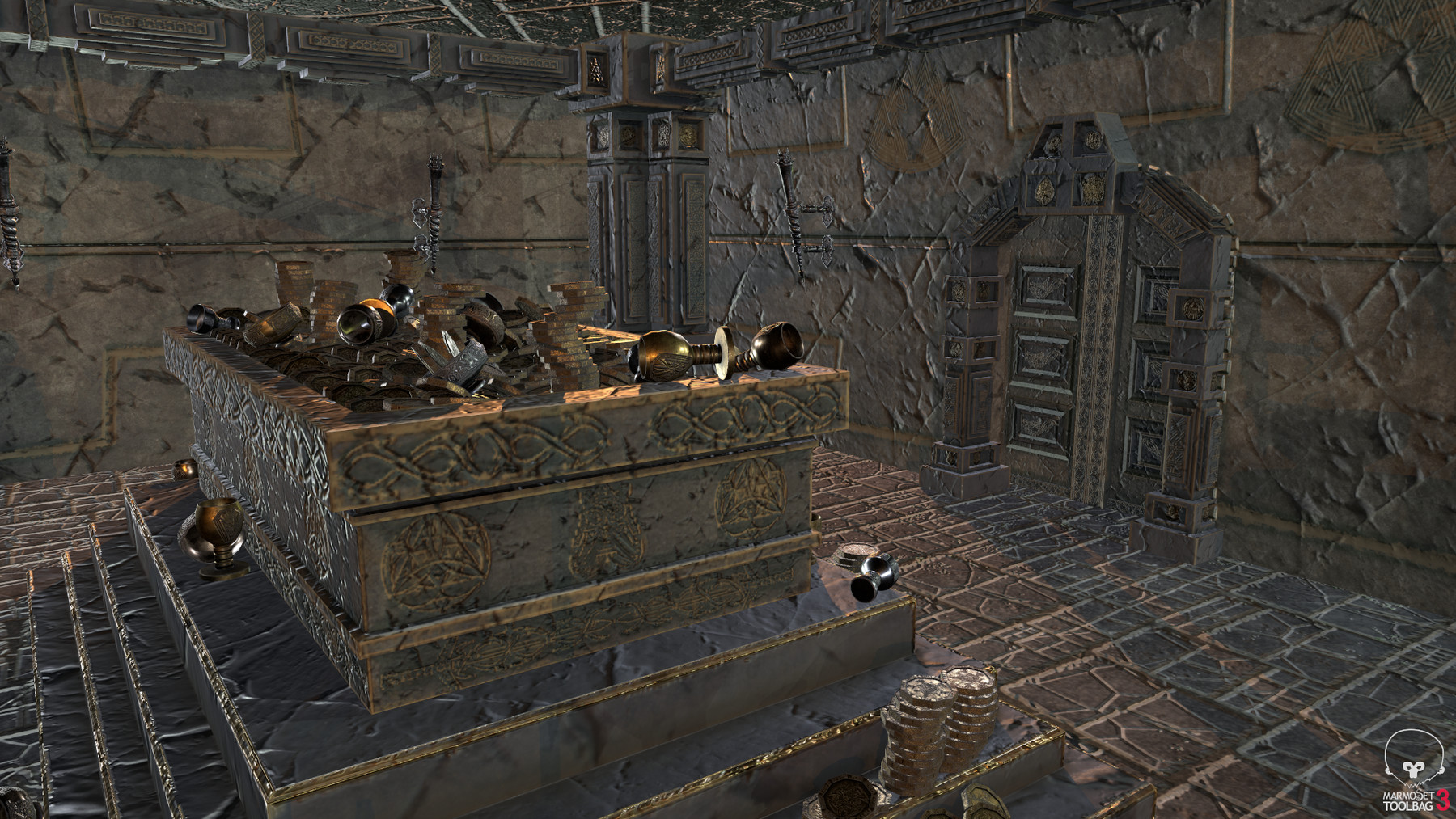 ArtStation - Medieval Fantasy Dwarf Treasure Room | Game Assets