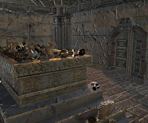 ArtStation - Medieval Fantasy Dwarf Treasure Room | Game Assets