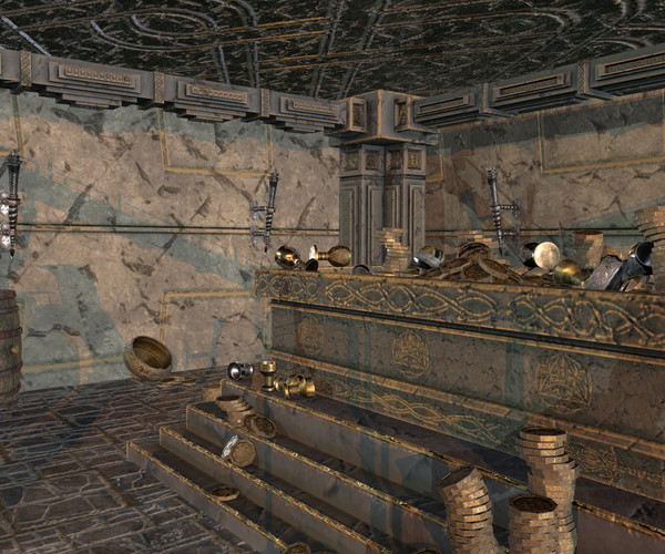 ArtStation - Medieval Fantasy Dwarf Treasure Room | Game Assets
