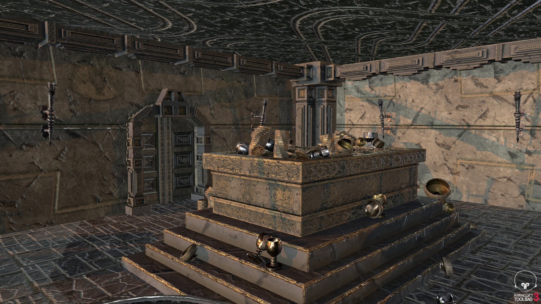 ArtStation - Medieval Fantasy Dwarf Treasure Room | Game Assets