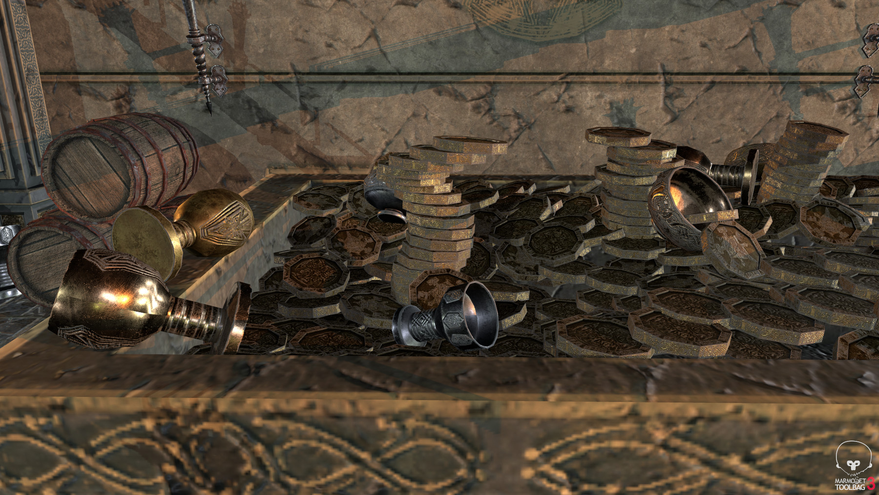 ArtStation - Medieval Fantasy Dwarf Treasure Room | Game Assets