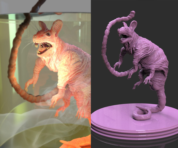 ArtStation - Laboratory Rat Figurine | Resources