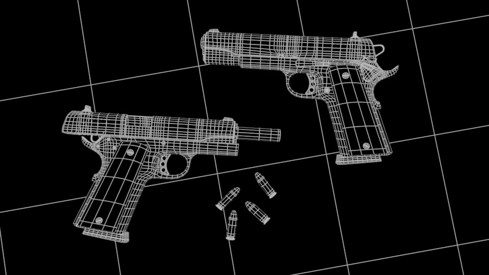 ArtStation - Realistic M1911 Pistol Model | Resources