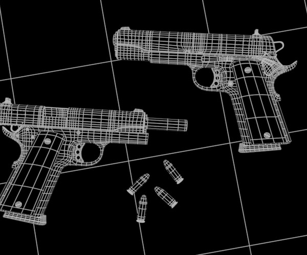 ArtStation - Realistic M1911 Pistol Model | Resources