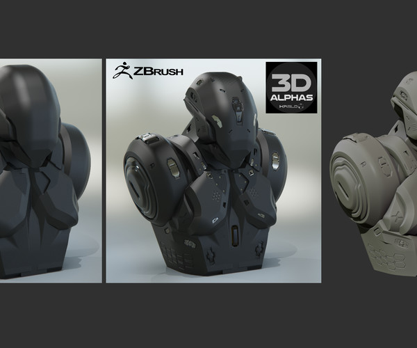 ArtStation - 3D ALPHAS BRUSH IMM for ZBRUSH HARDSURFACE ARTISTS | Brushes