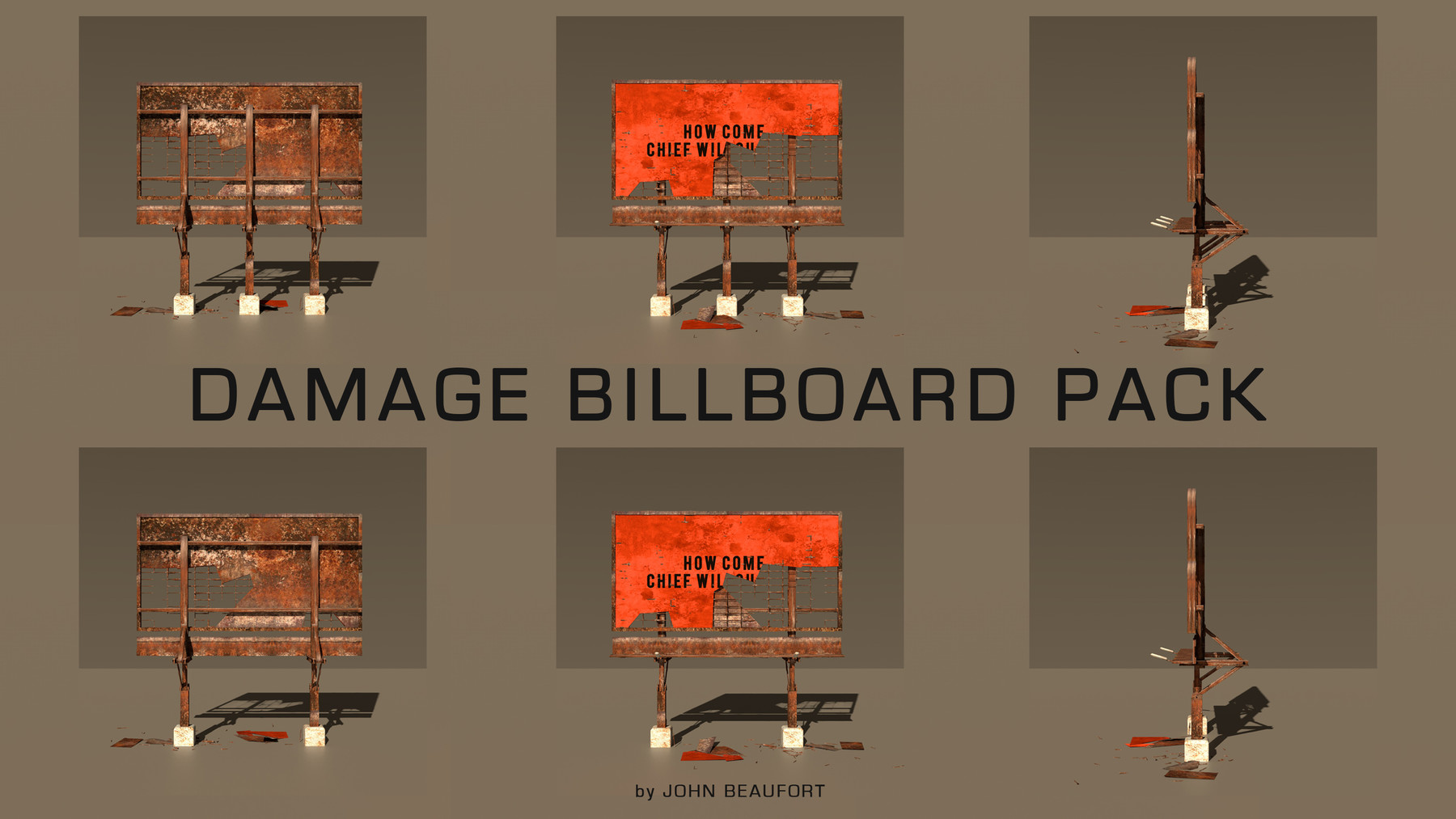 ArtStation - Damage Billboard Pack | Resources