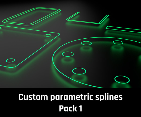 ArtStation - Custom parametric C4D splines pack 1 | Resources