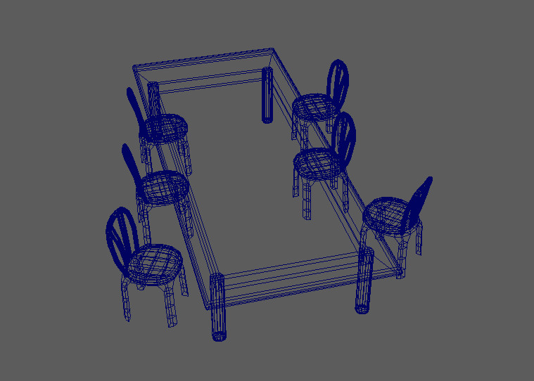 ArtStation - Wooden table and iron chairs | Resources
