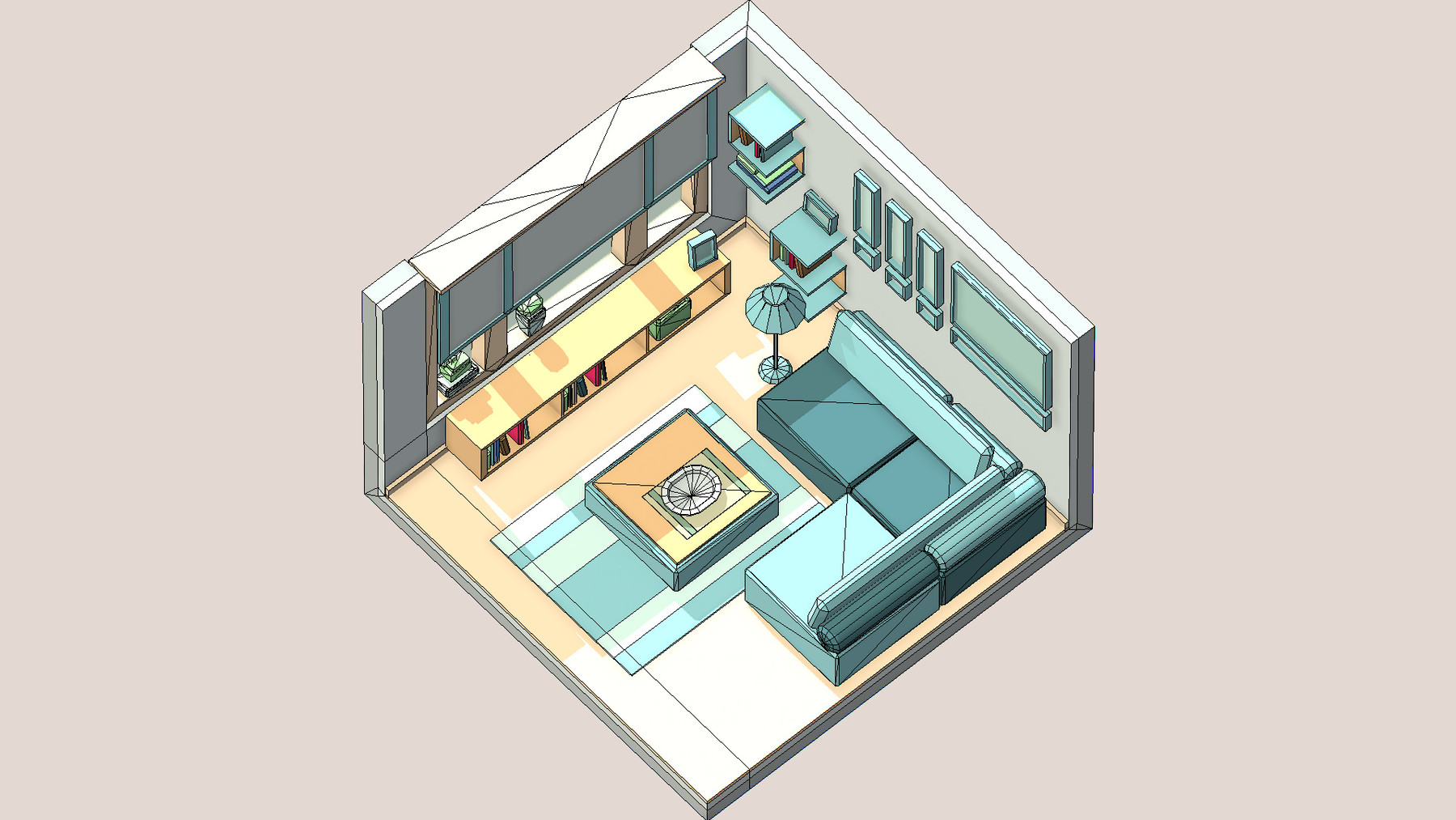 ArtStation - Isometric cartoon living room | Resources