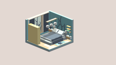 ArtStation - Isometric cartoon room bathroom | Resources
