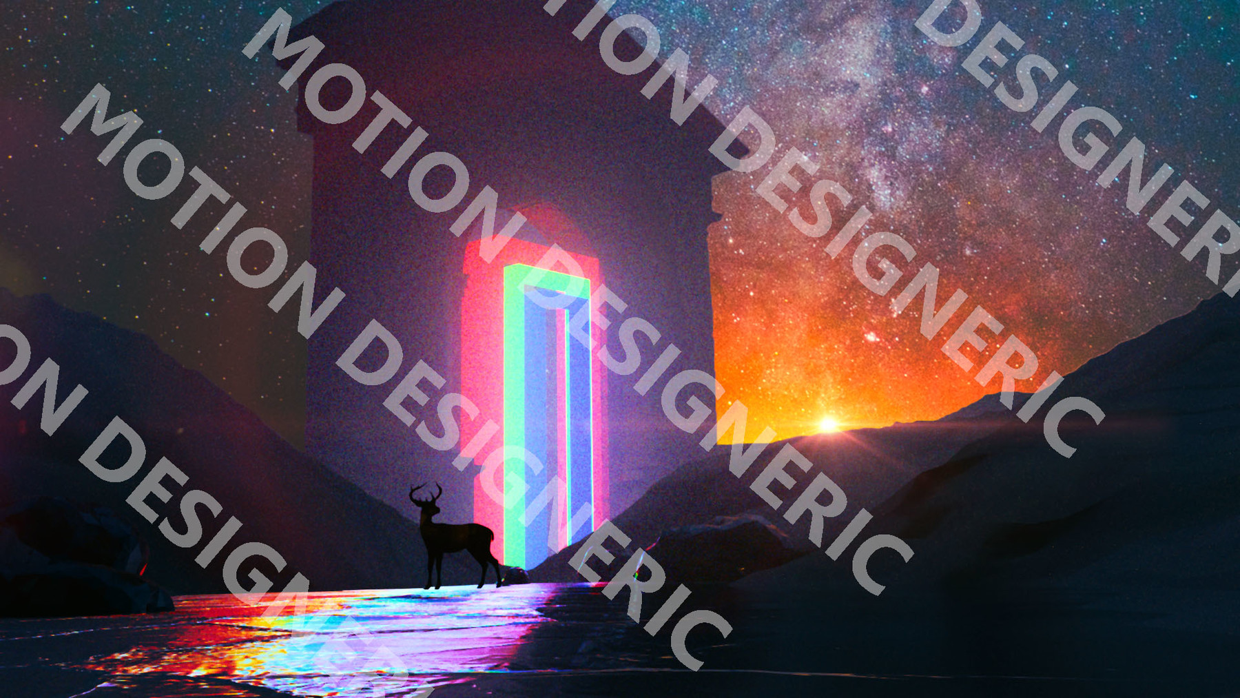 ArtStation - RGB Nigth Deer | Artworks