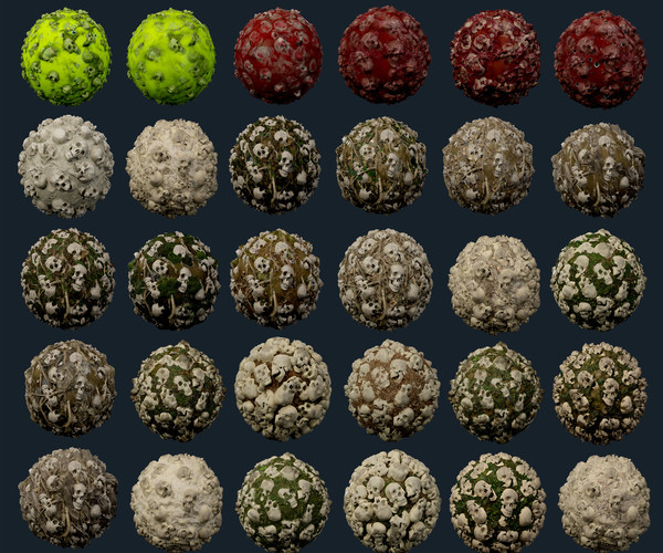ArtStation - 30 Skulls Seamless PBR Texture Pack | Game Assets