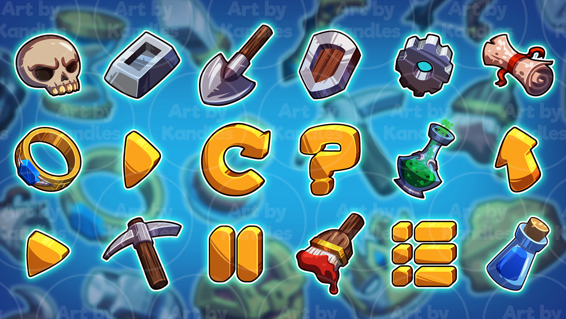 ArtStation - Cute RPG Icons Set | Game Assets