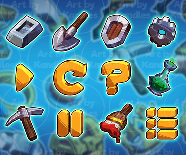 ArtStation - Cute RPG Icons Set | Game Assets