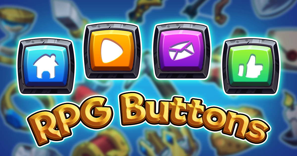 ArtStation - Cute RPG Buttons Set | Game Assets