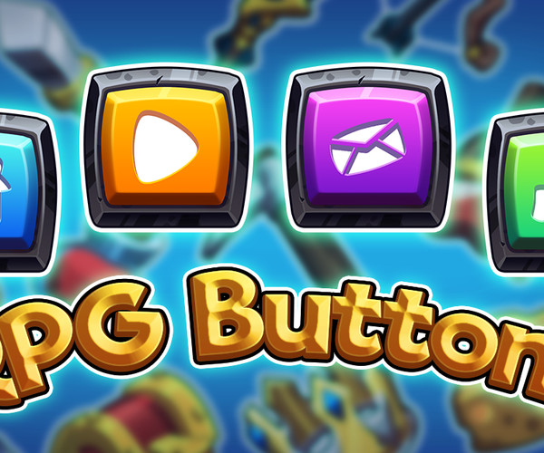 ArtStation - Cute RPG Buttons Set | Game Assets