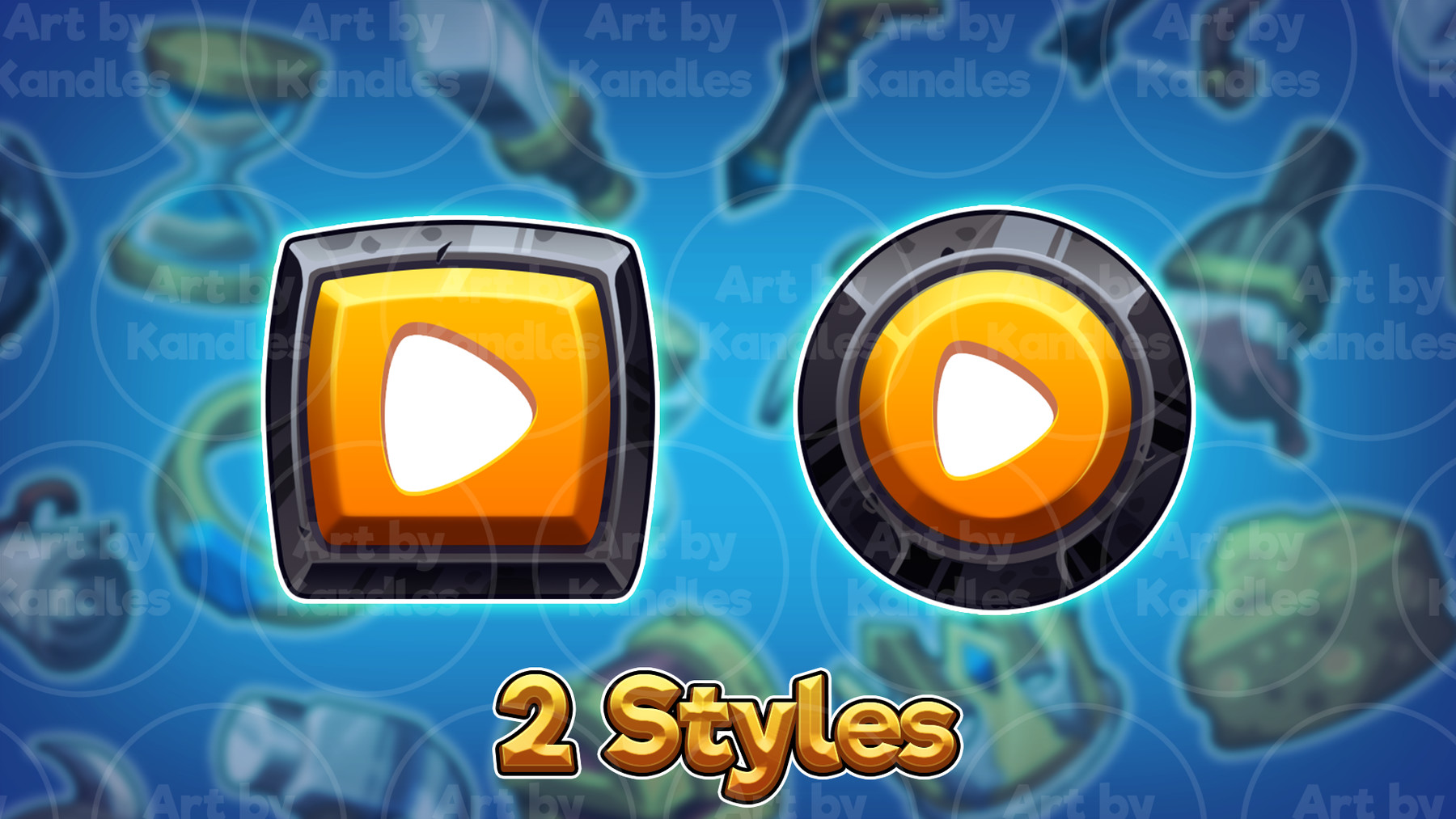 ArtStation - Cute RPG Buttons Set | Game Assets