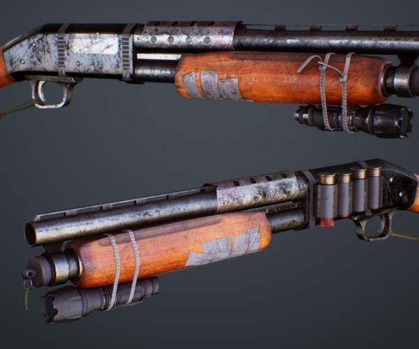 ArtStation - Short Barrel Apocalyptic Shotgun | Game Assets