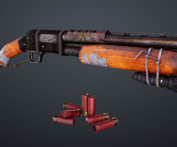 ArtStation - Short Barrel Apocalyptic Shotgun | Game Assets