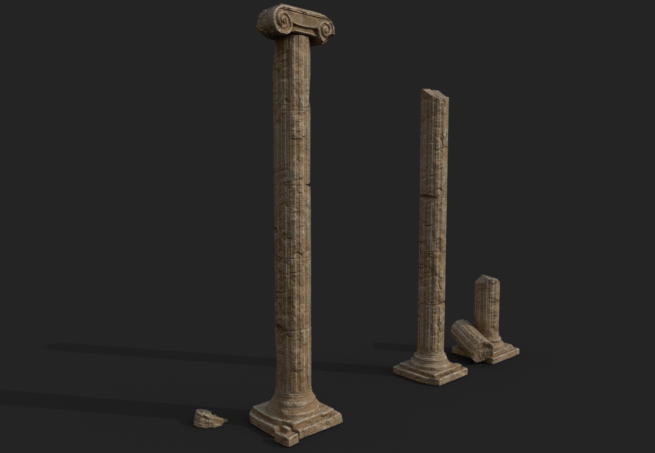 ArtStation - Broken Columns Set | Resources