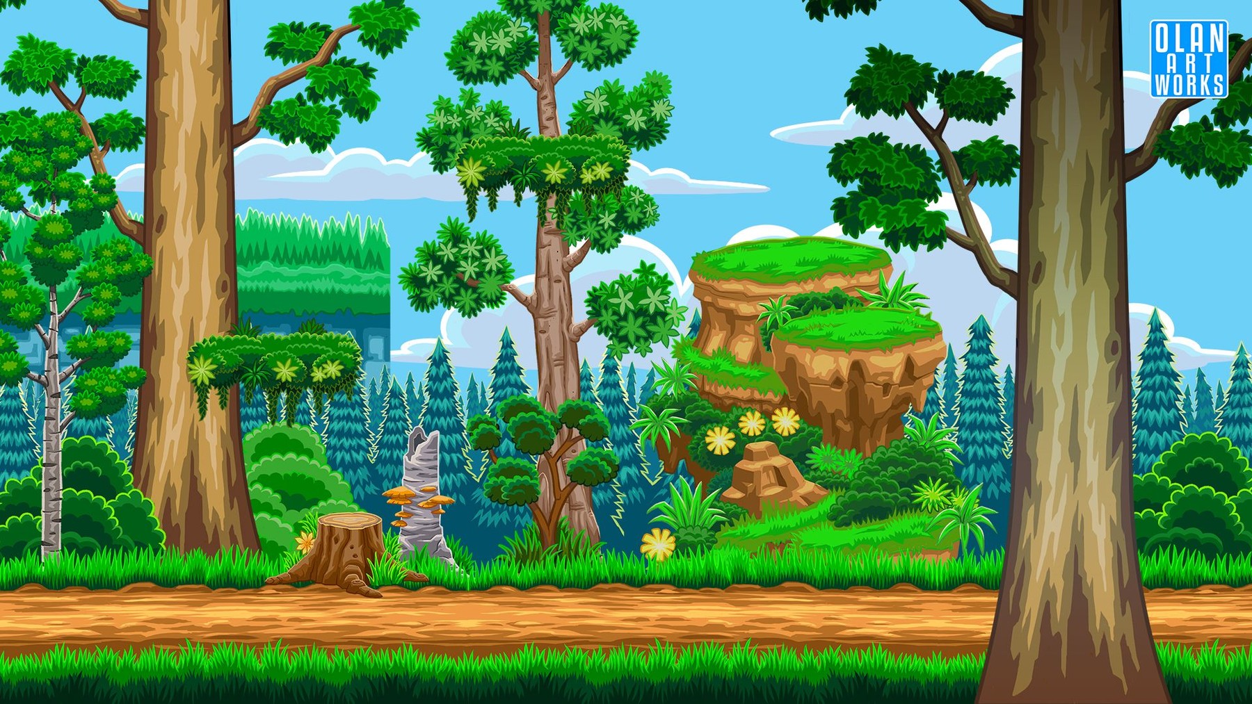 ArtStation - 2d Forest Pack | Game Assets