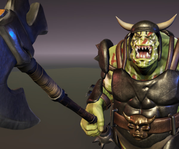 ArtStation - Orc - Ogre character with generic armor, animations and ...