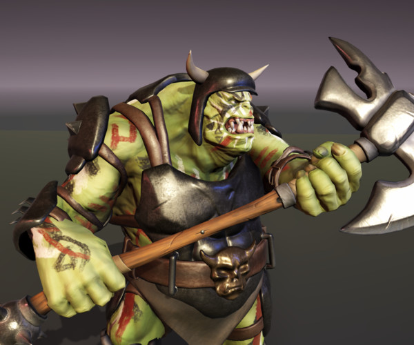 ArtStation - Orc - Ogre character with generic armor, animations and ...