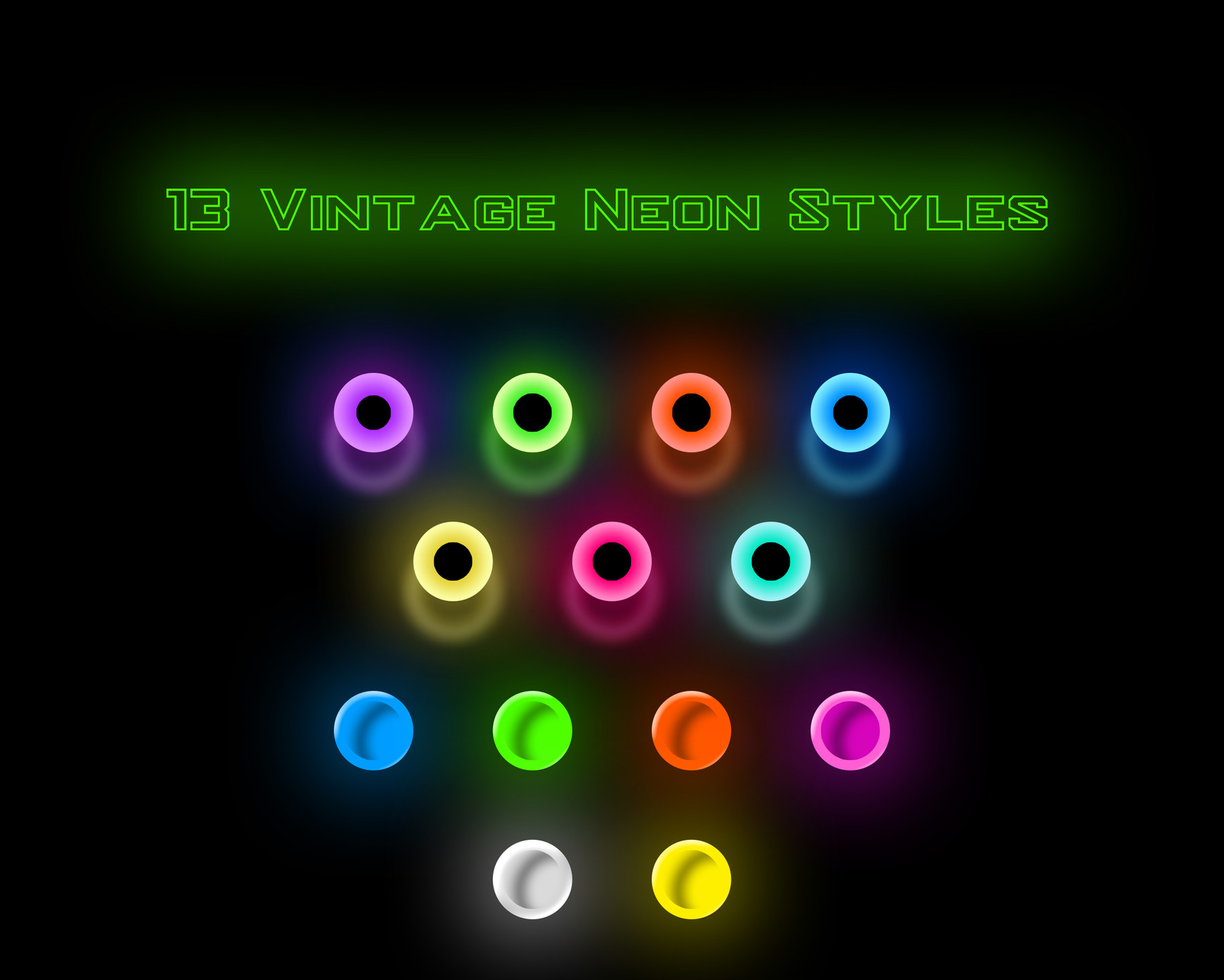 ArtStation - 13 Vintage Neon Styles | Artworks