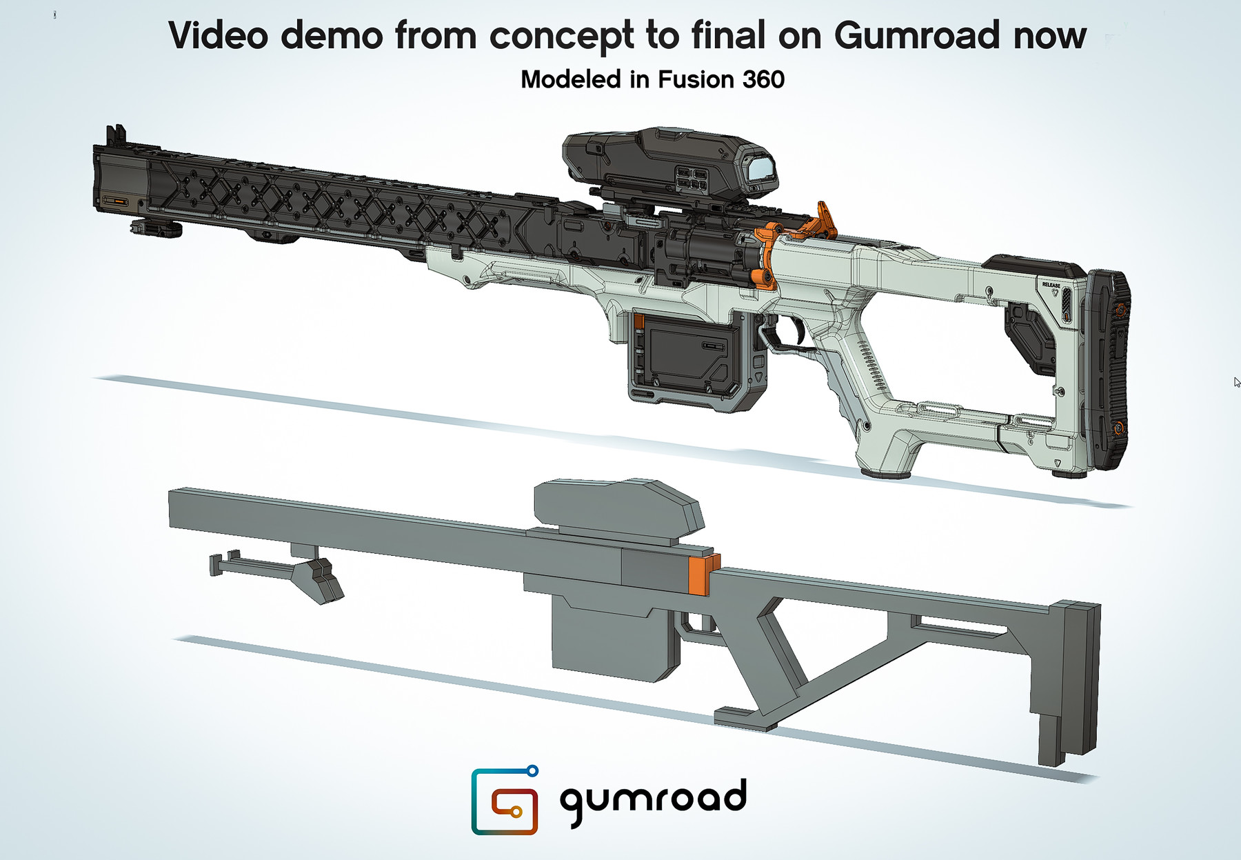 ArtStation - Sniper Design Demo in Fusion 360 | Tutorials