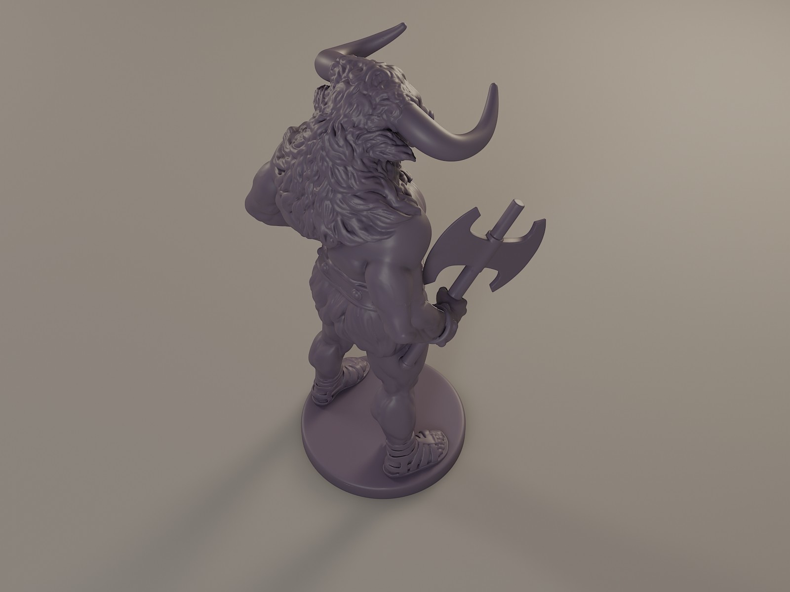 ArtStation - Minotaur Warrior Stand two Axes | Resources