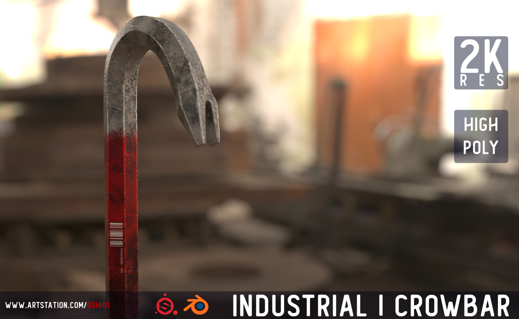 ArtStation - Industrial Forged Steel Crowbar | Game Assets