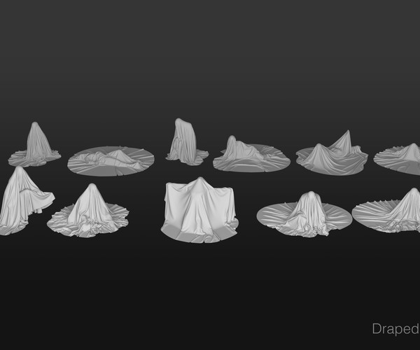 ArtStation - 3D Pack: Draped Bodies (Cloth) | Resources