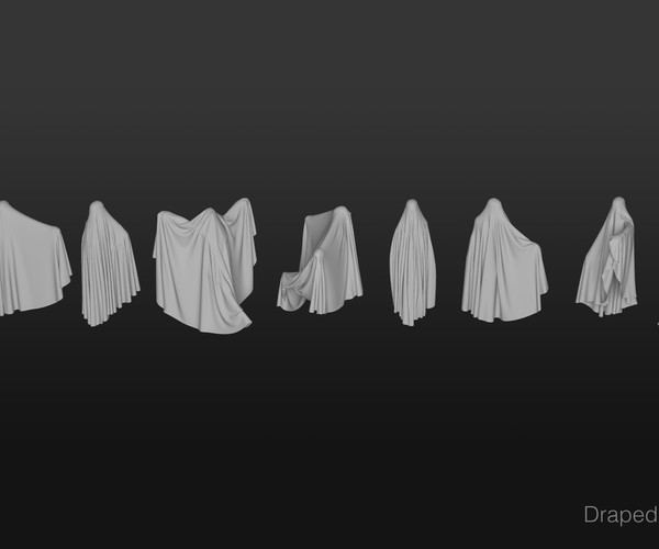 ArtStation - 3D Pack: Draped Bodies (Cloth) | Resources