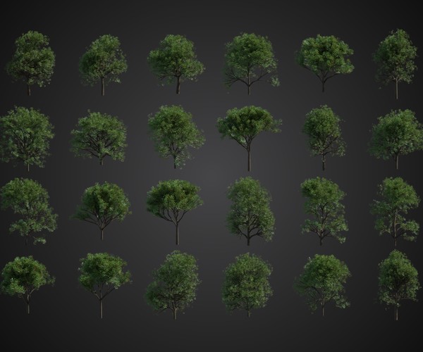 ArtStation - 31 Trees Alpha png | Resources