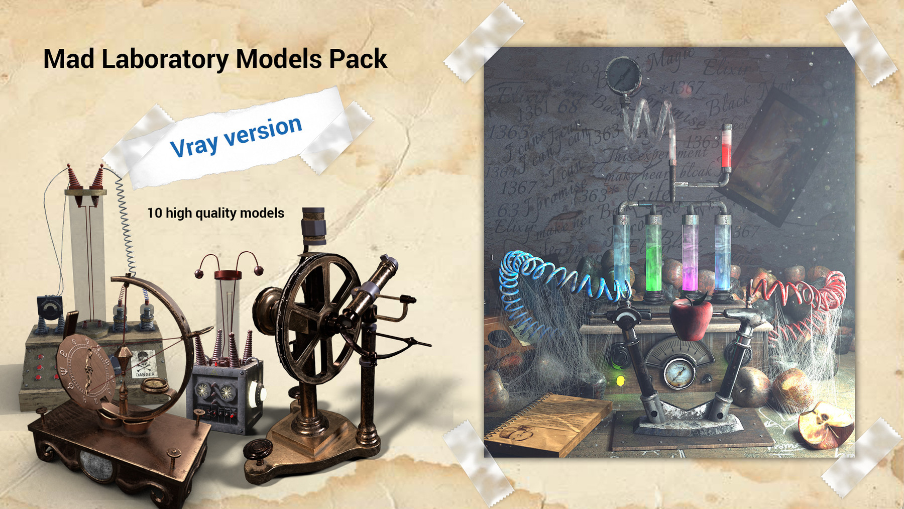 ArtStation - Mad Laboratory Models Collection for Vray | Game Assets