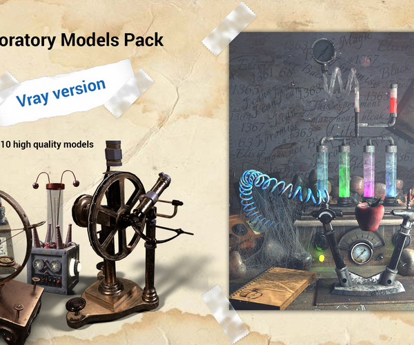 ArtStation - Mad Laboratory Models Collection for Vray | Game Assets