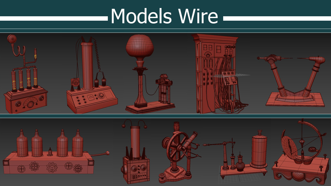 ArtStation - Mad Laboratory Models Collection for Vray | Game Assets