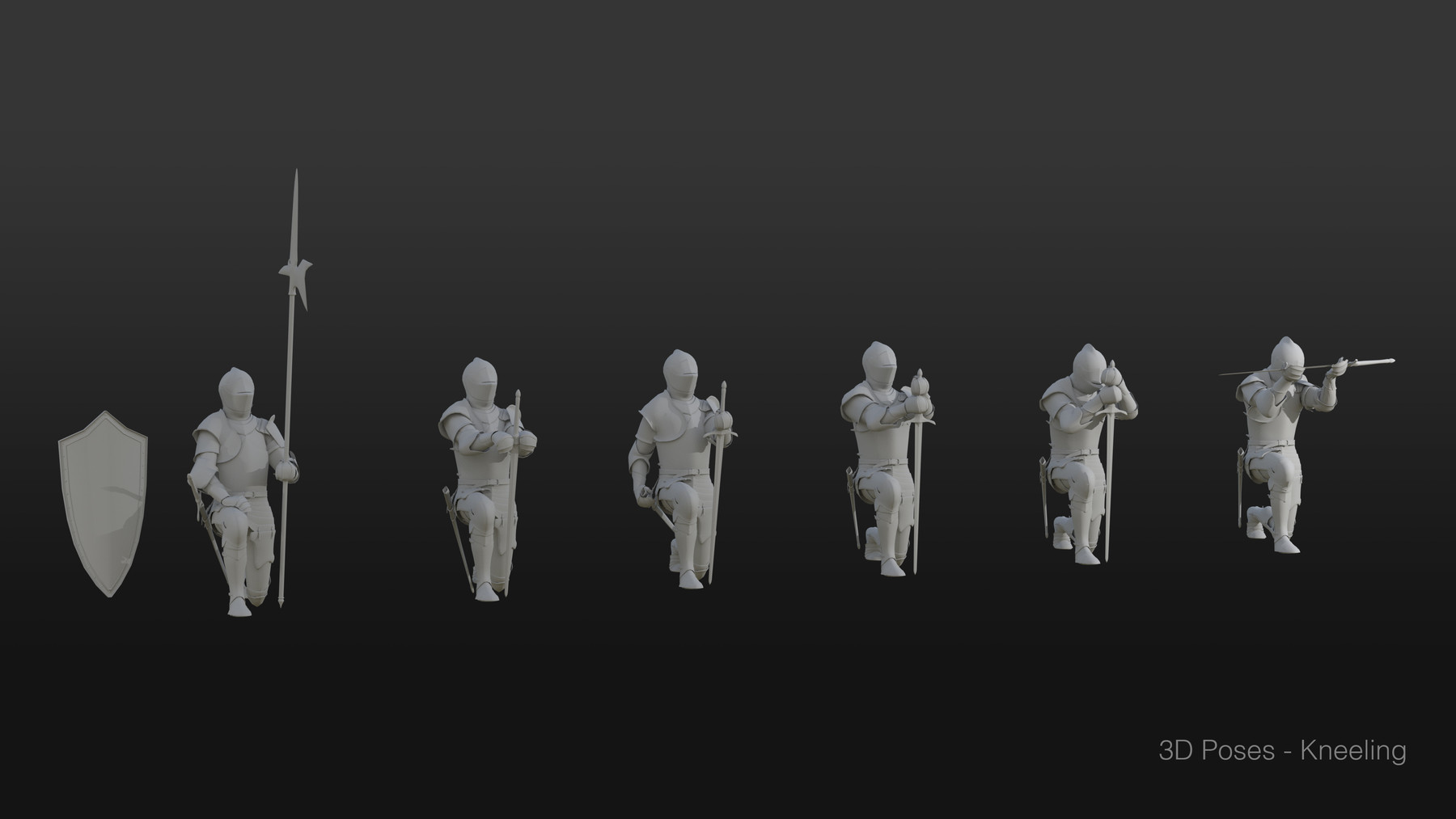 ArtStation - 3D Poses - Knight "Jean-François" | Resources