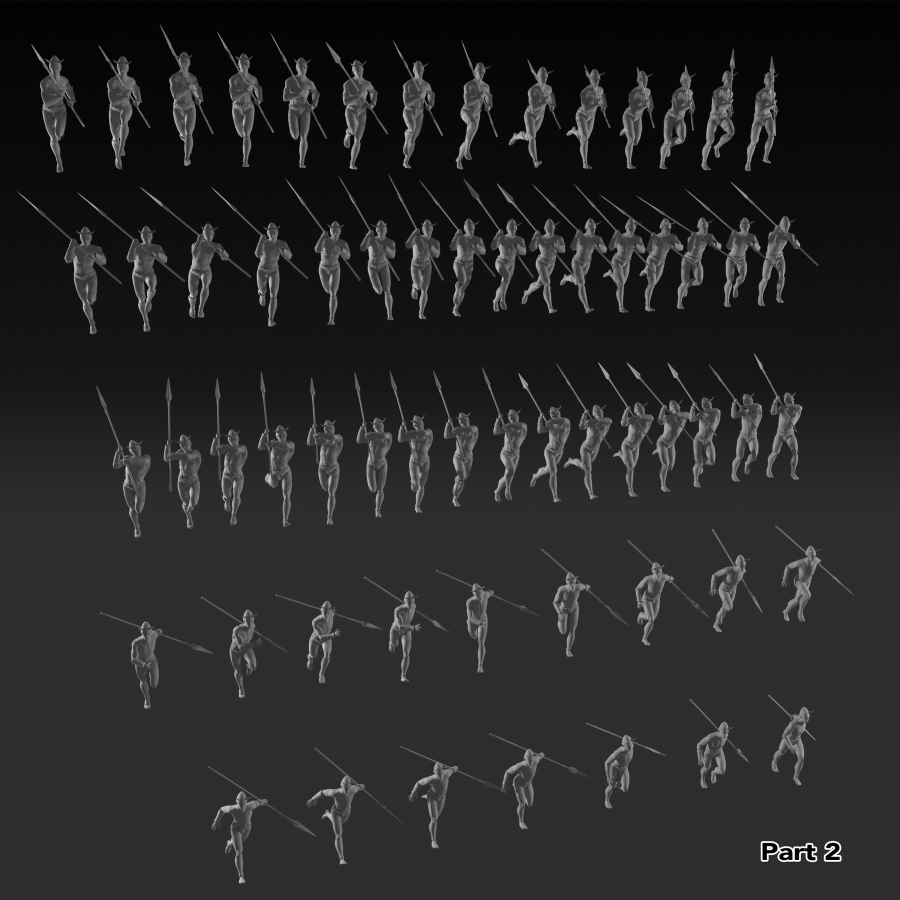 ArtStation - 3D Fighting Poses "Running" | Resources