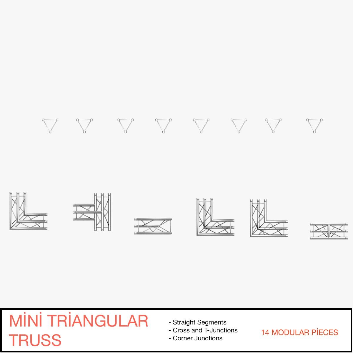ArtStation - Triangular Trusses Collection (55 Modular Pieces) | Resources