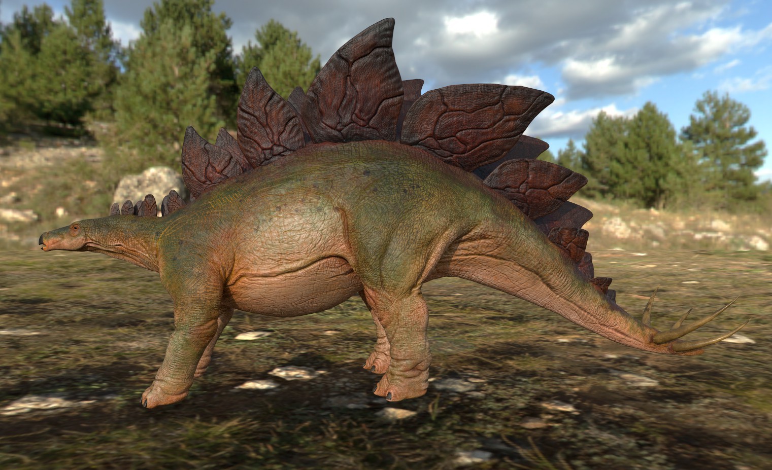 ArtStation - Stegosaurus for your Games or Animations Blender 3D Model ...