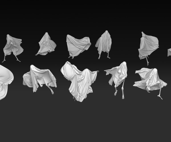 ArtStation - 3D Pack: Draped Skeletons 2 (Cloth + Skeleton) | Resources