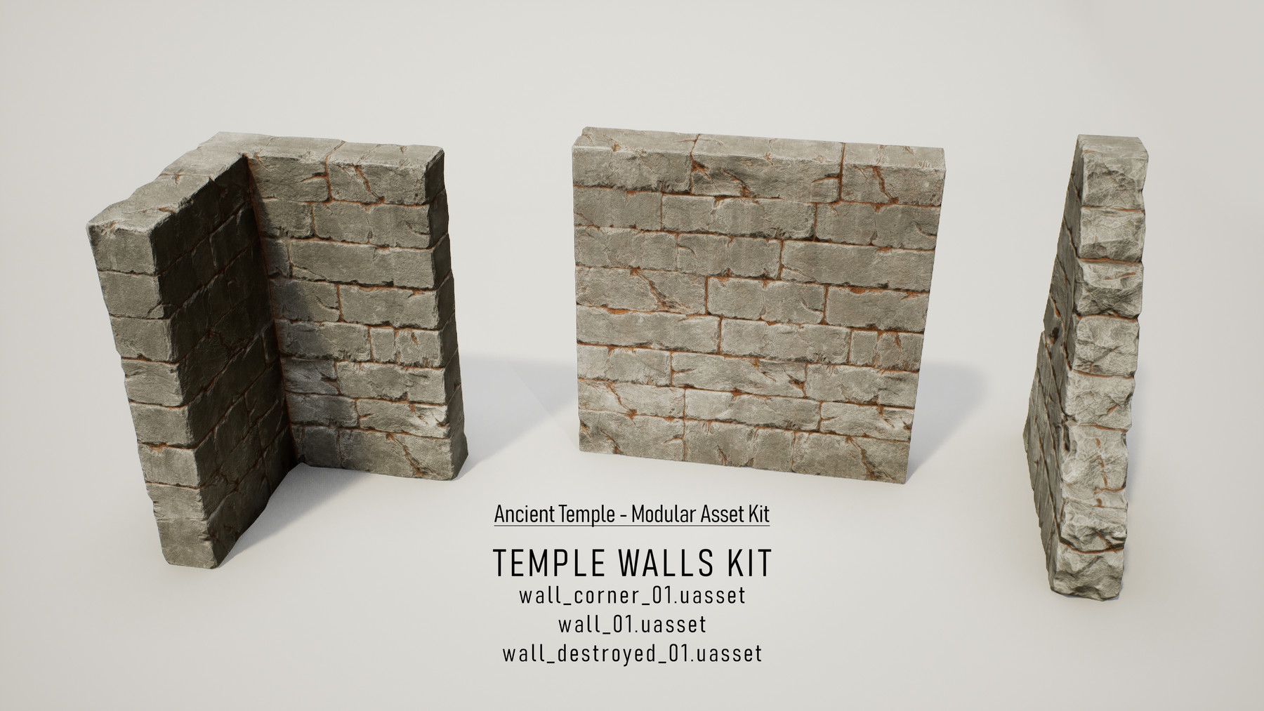 ArtStation - [UE4] Ancient Temple Modular Asset Kit | Game Assets